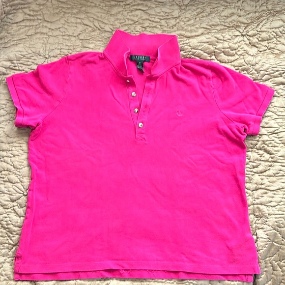 Lauren Ralph Lauren | Tops | Lauren Ralph Lauren Hot Pink Polo Shirt ...